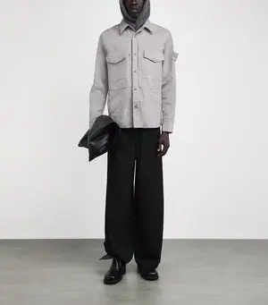 Stone Island Canvas Ghost Overshirt - Grey