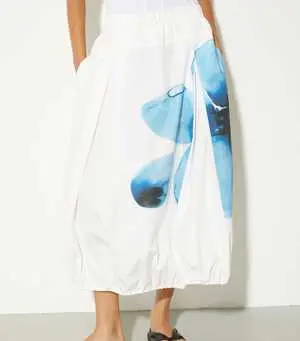 Max & Co. Cotton Floral Print Midi Skirt