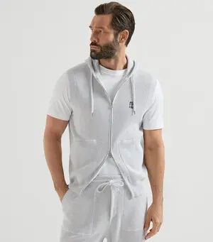 Brunello Cucinelli Rib-knit Sleeveless Hoodie
