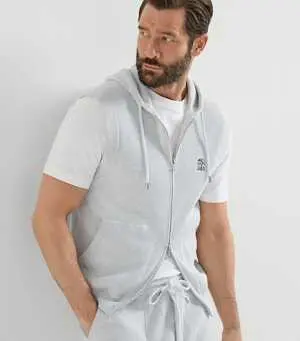 Brunello Cucinelli Rib-knit Sleeveless Hoodie