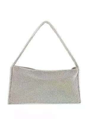 Benedetta Bruzziches Rhinestone Mesh Shoulder Bag - Silver