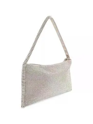 Benedetta Bruzziches Rhinestone Mesh Shoulder Bag - Silver