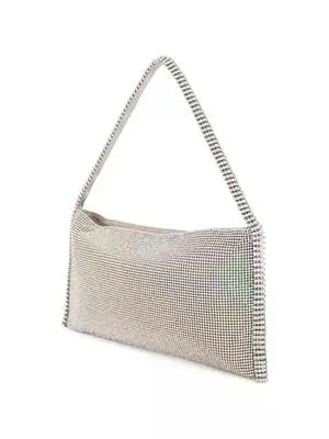 Benedetta Bruzziches Rhinestone Mesh Shoulder Bag - Silver