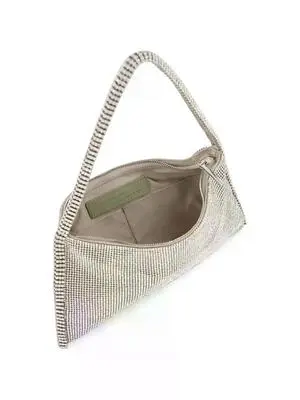 Benedetta Bruzziches Rhinestone Mesh Shoulder Bag - Silver