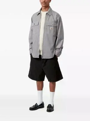 Carhartt Work In Progress Mercer Striped Flap-pocket Overshirt - Black