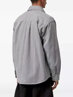 Carhartt Work In Progress Mercer Striped Flap-pocket Overshirt - Black