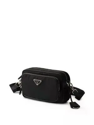 Prada Re-nylon Satchel Shoulder Bag With Saffiano Leather Trim - Black