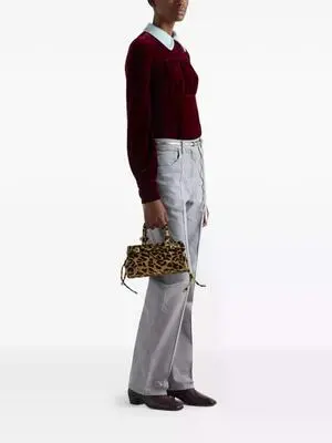 Prada Bonnie Mini Printed Leather Handbag - Neutrals