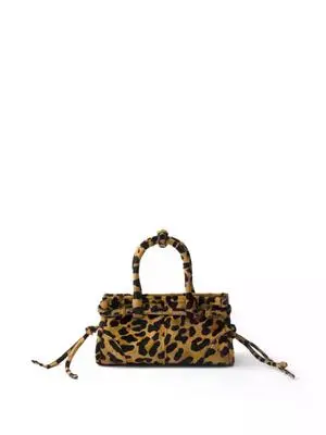 Prada Bonnie Mini Printed Leather Handbag - Neutrals