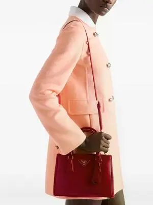 Prada Galleria Small Patent Saffiano Leather Bag - Red