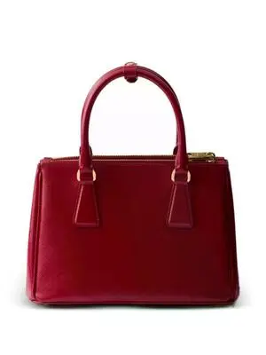 Prada Galleria Small Patent Saffiano Leather Bag - Red