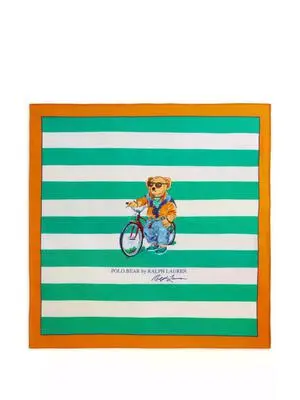 Polo Ralph Lauren Striped Square Scarf - Green