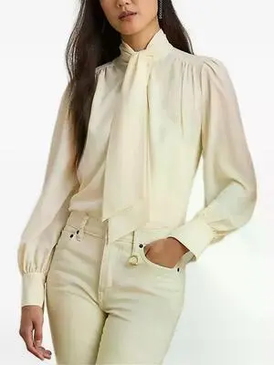 Ralph Lauren Tie-neck Blouse - Neutrals