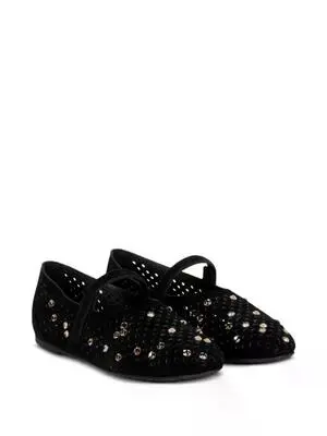 PEDRO GARCIA Embellished Perforated Flats