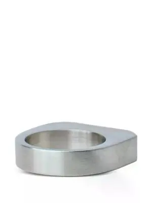 Rick Owens Brushed Rectangular Ring - Silver