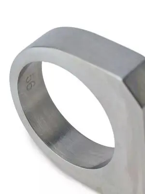 Rick Owens Brushed Rectangular Ring