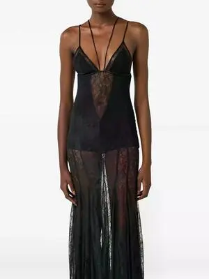 Elisabetta Franchi Floral Lace Maxi Dress