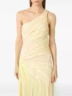 Elisabetta Franchi One-shoulder Beaded Maxi Dress