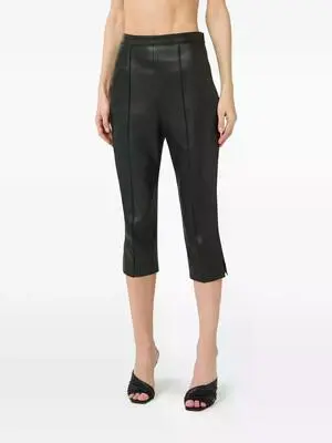 Elisabetta Franchi Leather Trousers With Side Slits