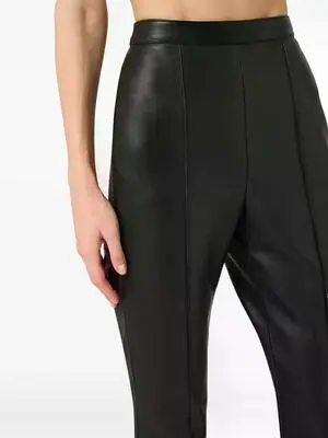 Elisabetta Franchi Leather Trousers With Side Slits