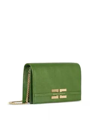 Elisabetta Franchi Logo-plaque Chain-strap Shoulder Bag - Green