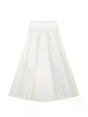 FORTELA Alexane Broderie Anglaise Midi Skirt - White