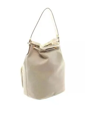 Prada Jacquard Logo Bucket Bag - Brown