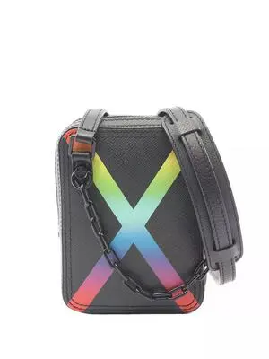 LOUIS VUITTON 2017 Taiga Rainbow Danube Crossbody Bag - Black