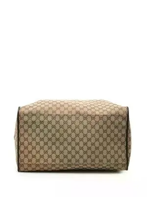 Gucci Gg Canvas Web Duffle Bag - Brown