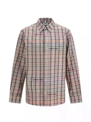 Off-White Checked Flannel Shirt - Neutrals