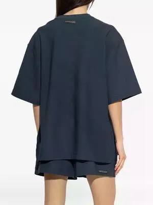RETHINKIT STUDIOS Navy Textured Mesh T-shirt