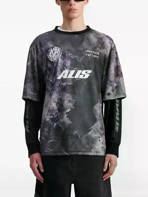 ALIS Graphic Print Layered Sweatshirt
