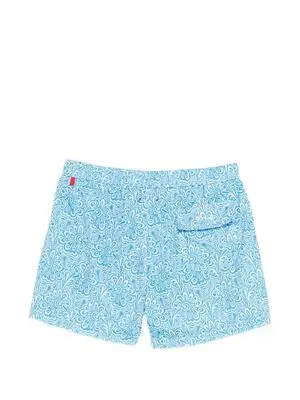 Kiton Floral Swim Shorts - Blue