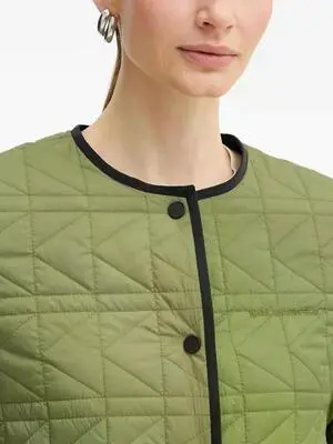 Karl Lagerfeld Quilted Jacket With Contrasting Trims - Green
