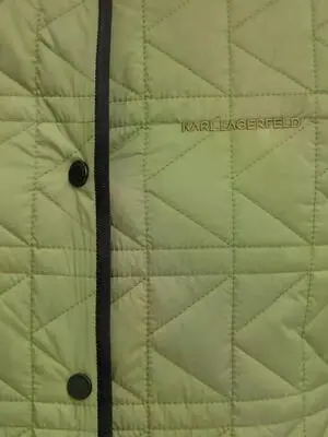 Karl Lagerfeld Quilted Jacket With Contrasting Trims - Green