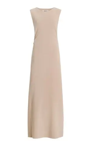 BIRROT BIRROT Lay2 Draped Crepe Midi Dress