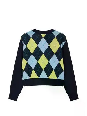 STUDIO TOMBOY Argyle Cardigan - Blue