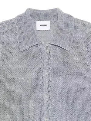 BONSAI Buttoned Short-sleeve Knit Shirt