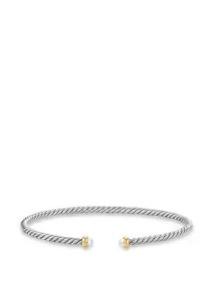 David Yurman Micro Cable Flex Bracelet With Freshwater Pearls