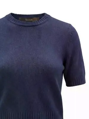 TOCCIN Elsie Short-sleeve Sweater - Blue