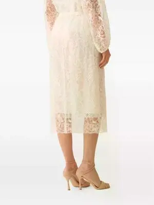 Fabiana Filippi Floral Lace Midi Skirt