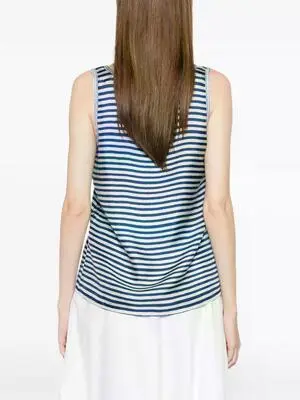 PIERRE-LOUIS MASCIA Striped Scoop Neck Tank - Blue