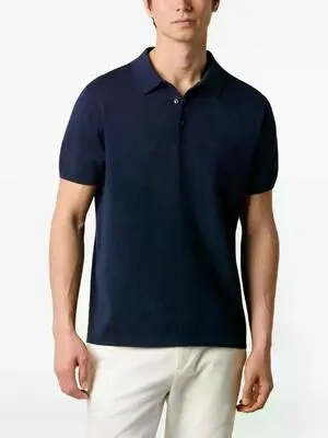 Brooks Brothers Button-fastening Knitted Polo Shirt - Blue