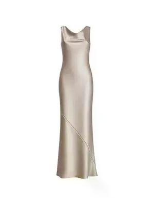 BLANCA VITA Draped Maxi Dress - Neutrals