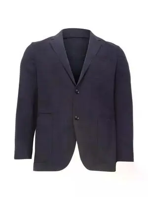Ermenegildo Zegna Checked Single-breasted Blazer - Blue