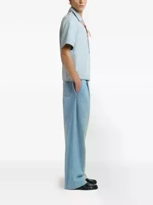 Marni Pocket Checked-tie Shirt - Blue