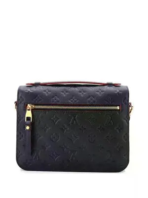 LOUIS VUITTON Monogram Empreinte Leather Pochette Metis - Blue