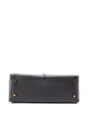 Celine 16 Top Handle Bag In Smooth Calfskin - Grey
