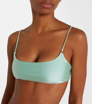 Jade Swim Hinge Bikini Top - Green