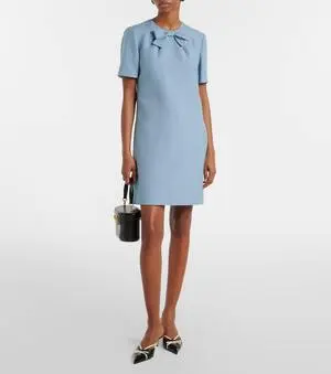 Valentino Garavani Crepe Couture Bow-detail Minidress